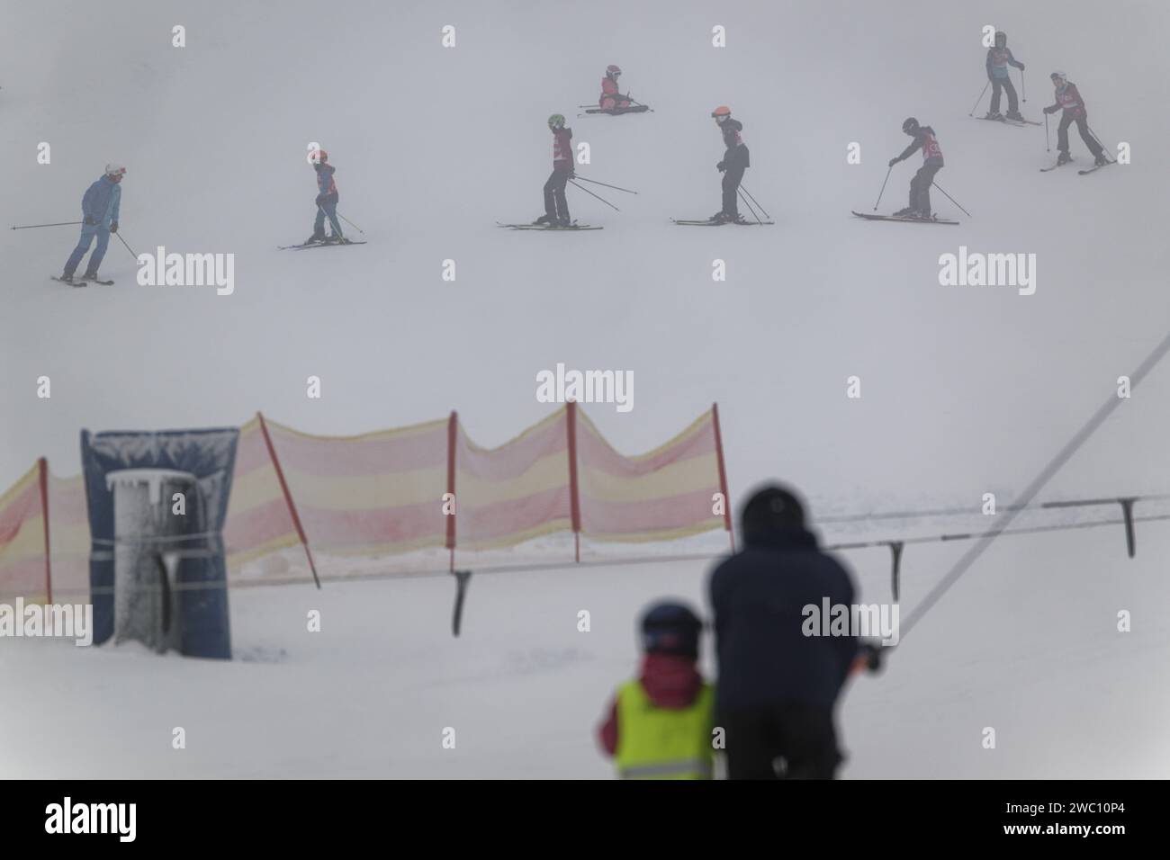 Winterberg, Germany. 13th Jan, 2024. With fog and temperatures just ...