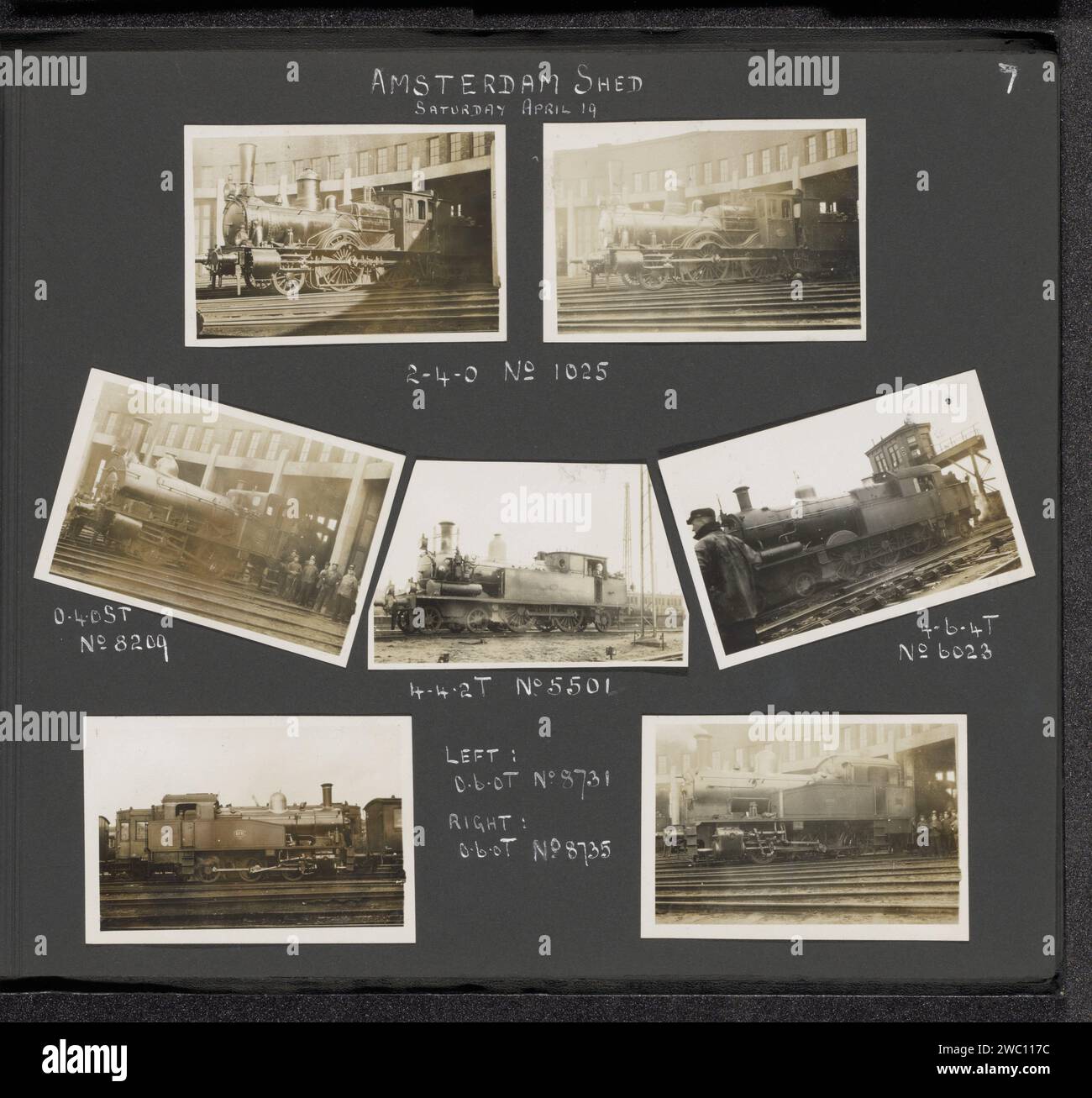 Locomotives on railway yard Amsterdam, 1930 photograph Album magazine ...
