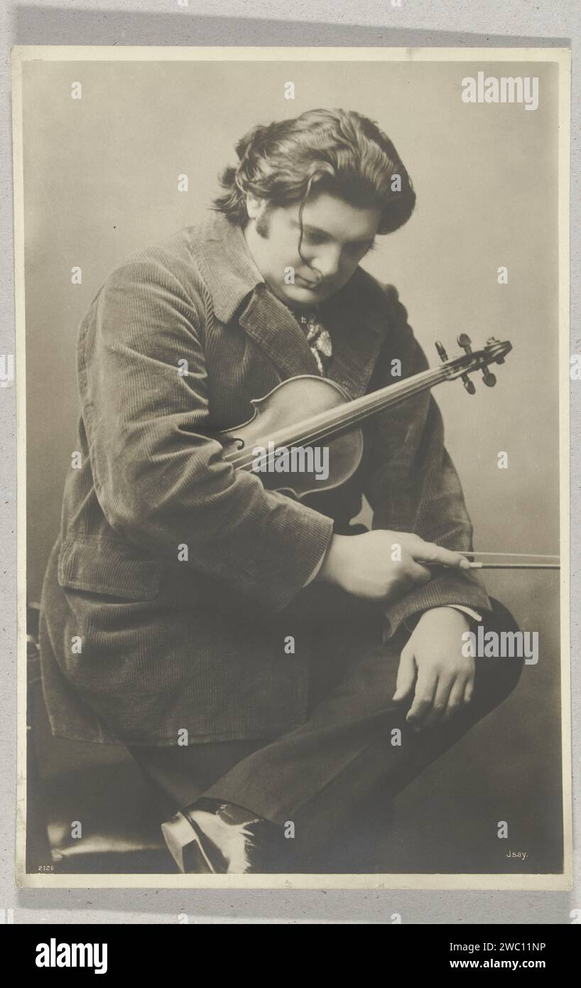 Portrait of the violinist Isay, Rijshouwer's Establishment, c. 1880 - c ...