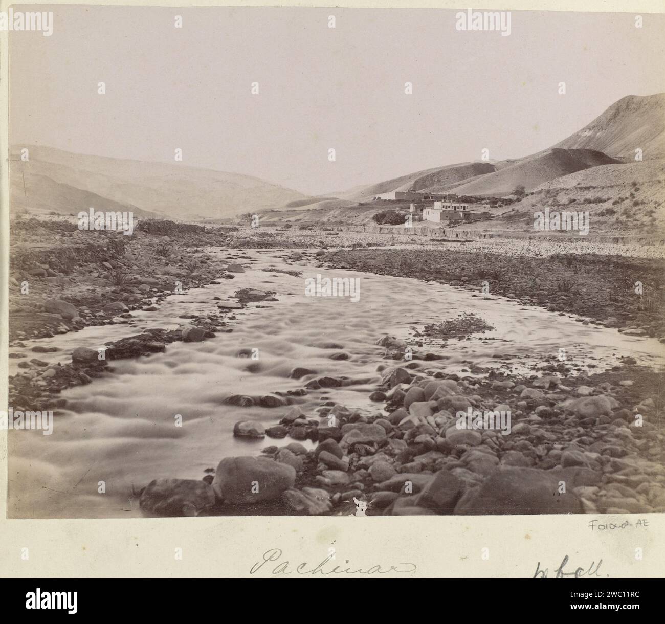 Dorp Pachinar on a river in Persia, Antoine Sevruguin (Attributed to ...