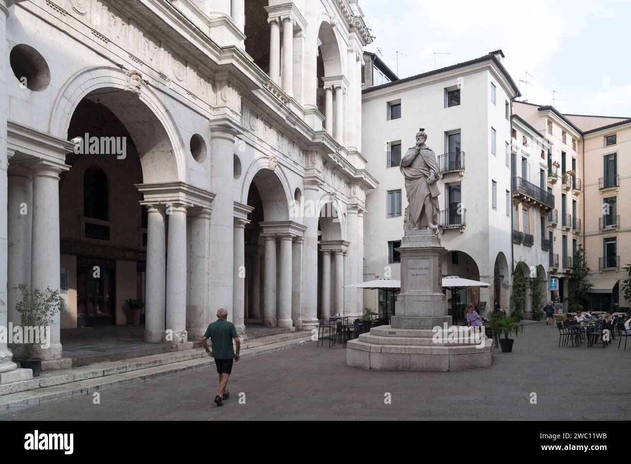 Andrea Palladio statue and Renaissance Palladian Basilica Palladiana ...