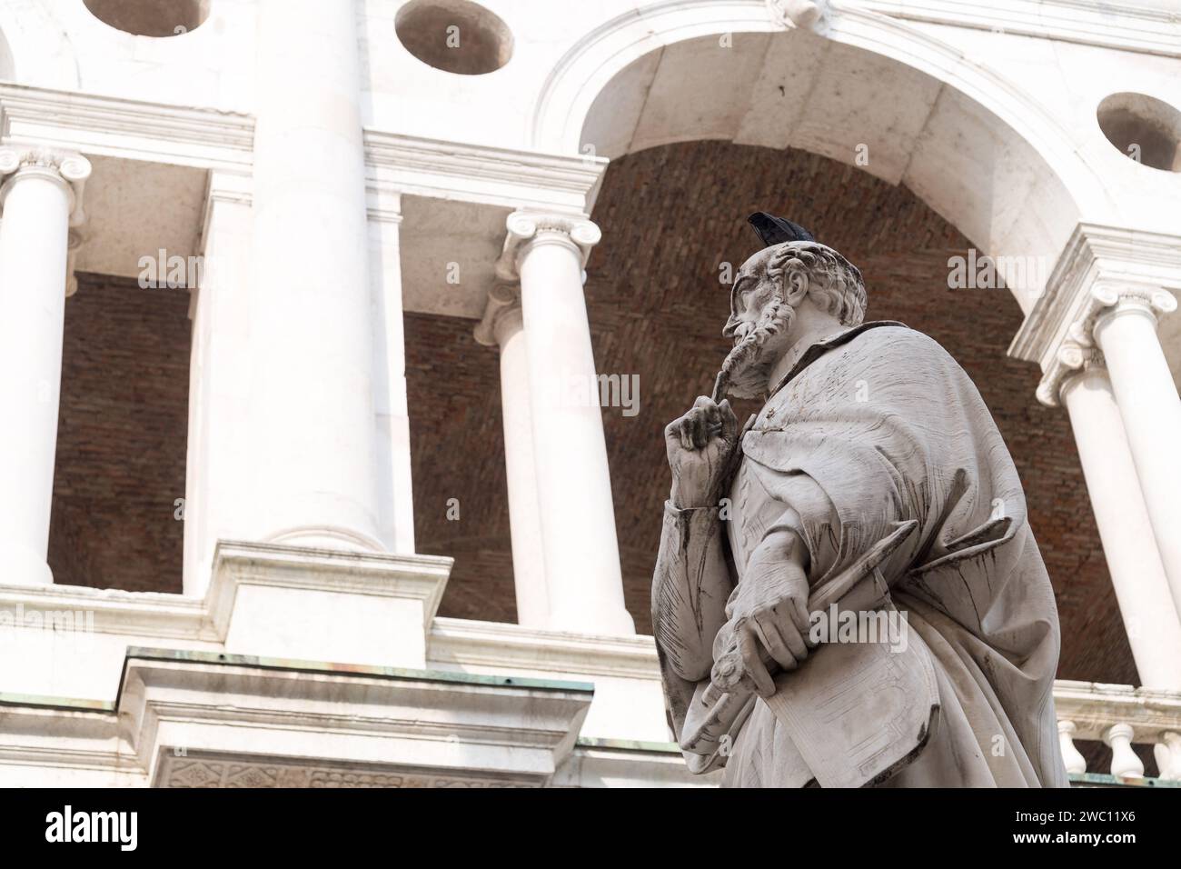 Andrea Palladio statue and Renaissance Palladian Basilica Palladiana ...