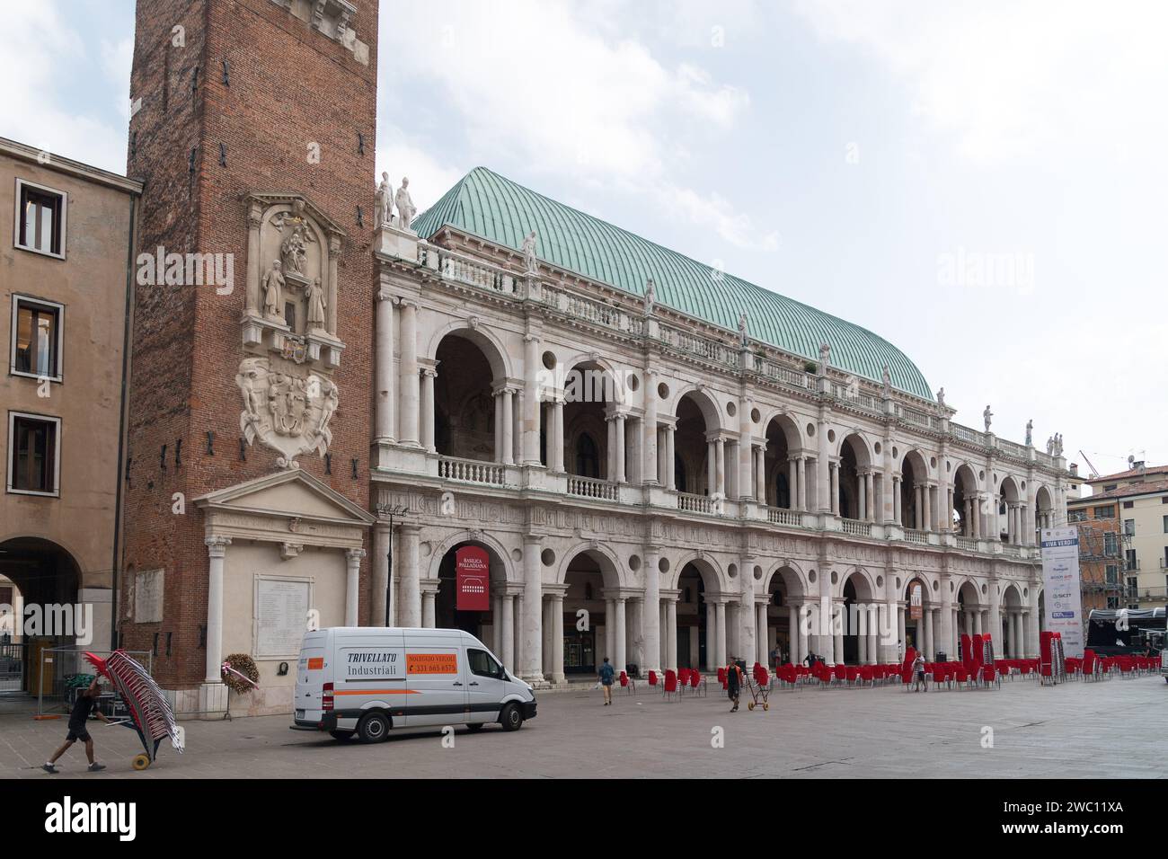 Torre Bissara and Renaissance Palladian Basilica Palladiana built in ...