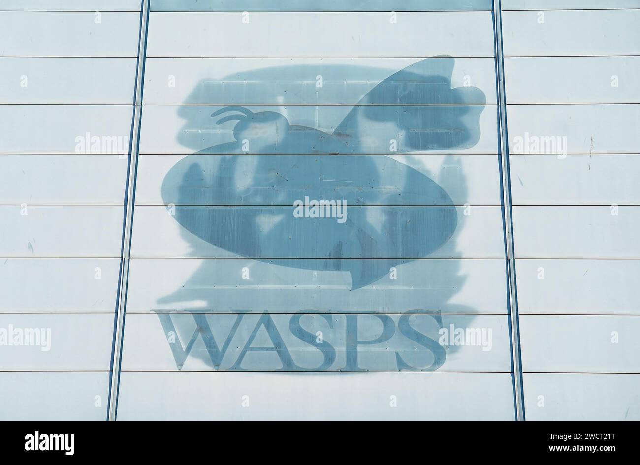 The remains of a Wasps club badge which has been removed from the side ...