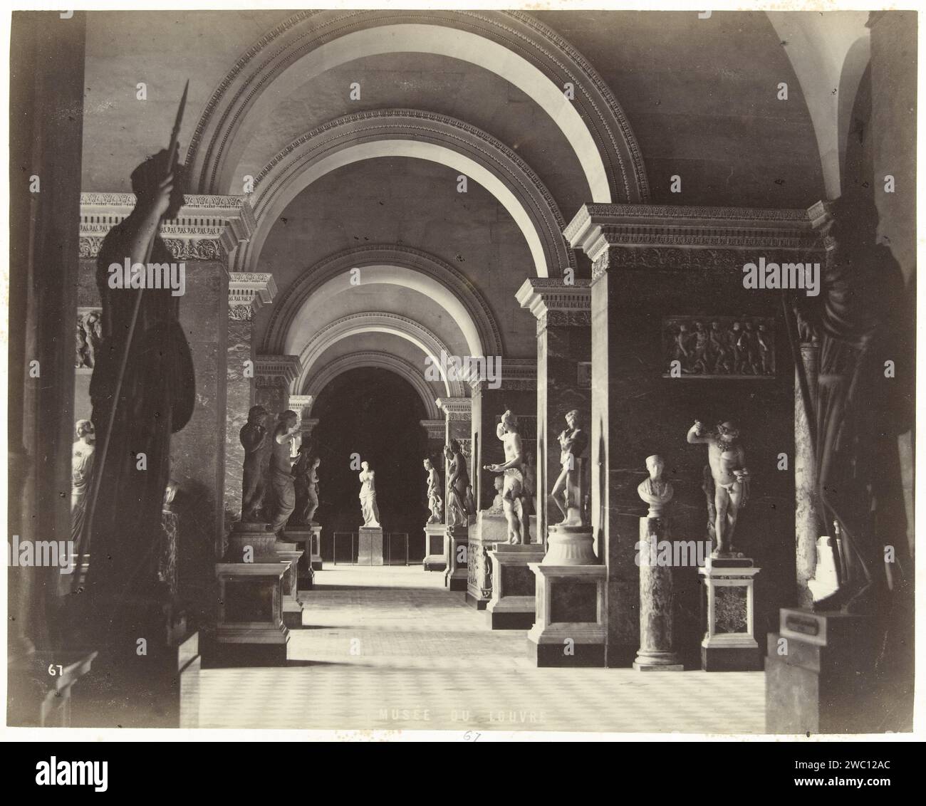 Sculpture gallery in the Louvre in Paris, Achille Quinet, 1865 - 1880 ...