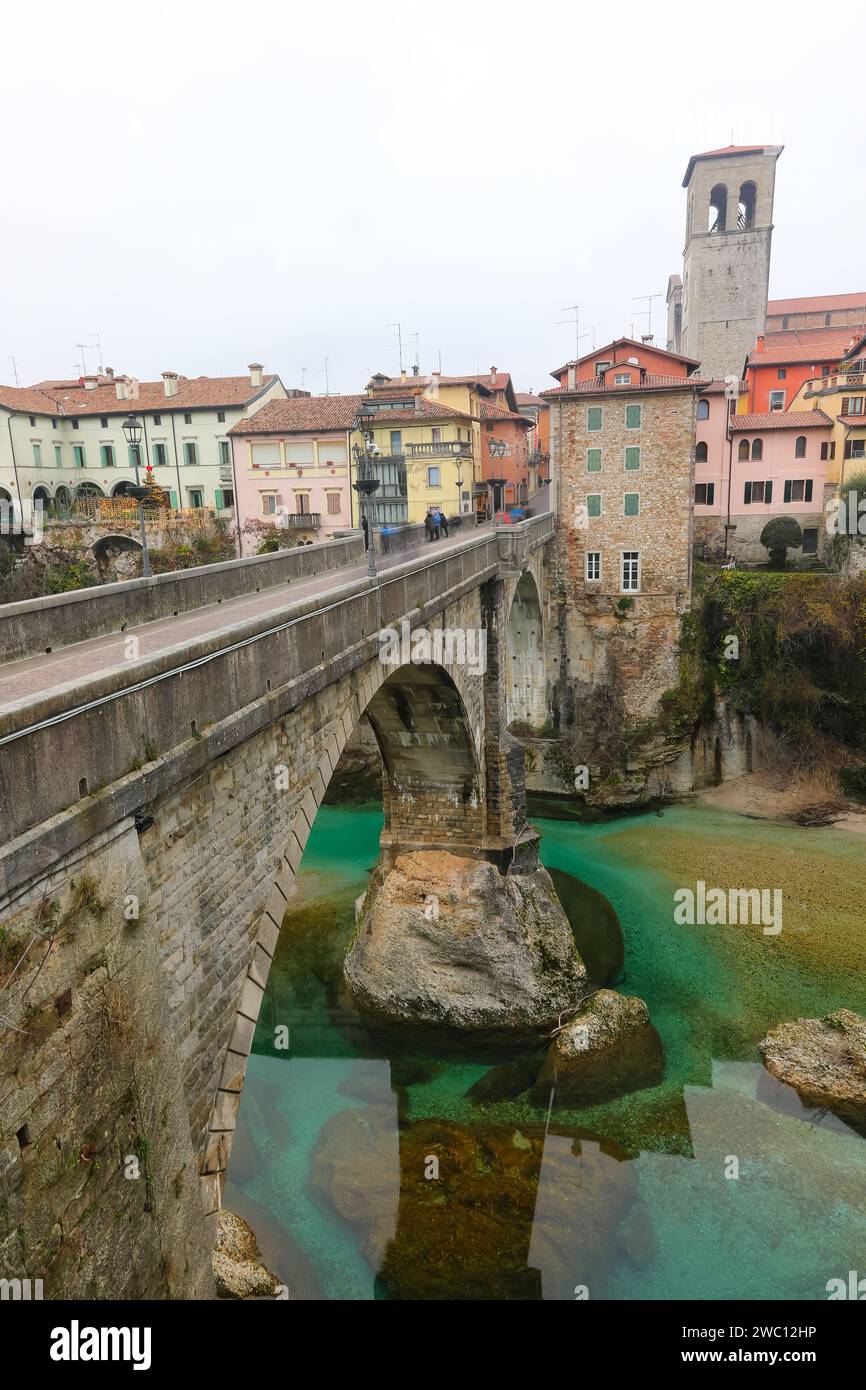 Natisone river in the city of Cividale del Friuli in northern Italy and ...