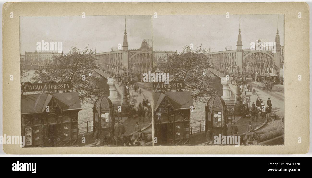 View of the Willemsbrug in Rotterdam, seen from the terrace of Café ...