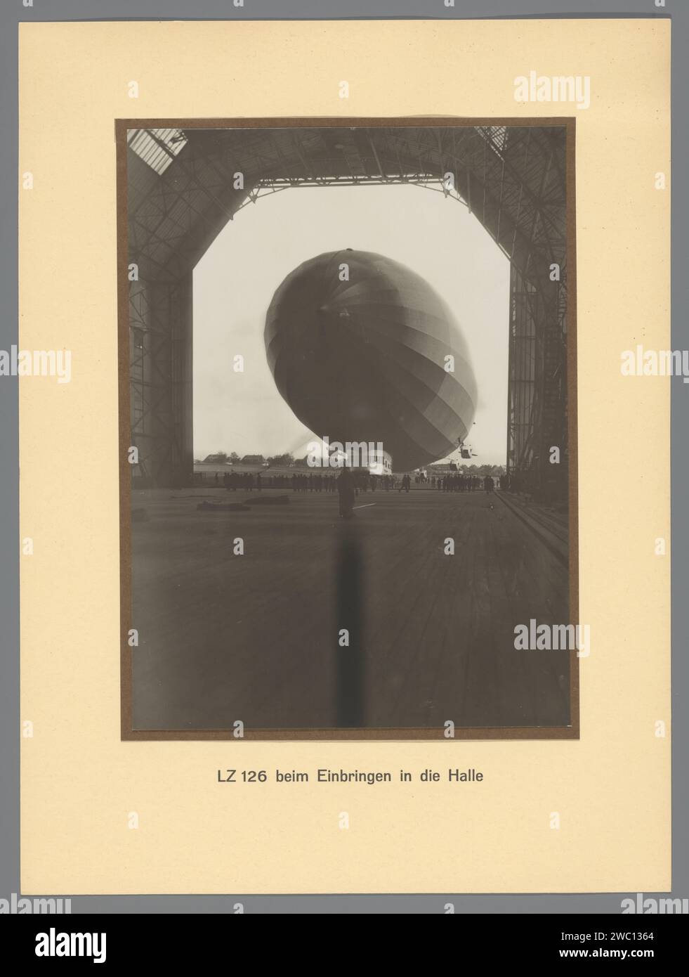 The Zeppelin in the Hangar, Anonymous, 1924 photograph The Zeppelin is ...