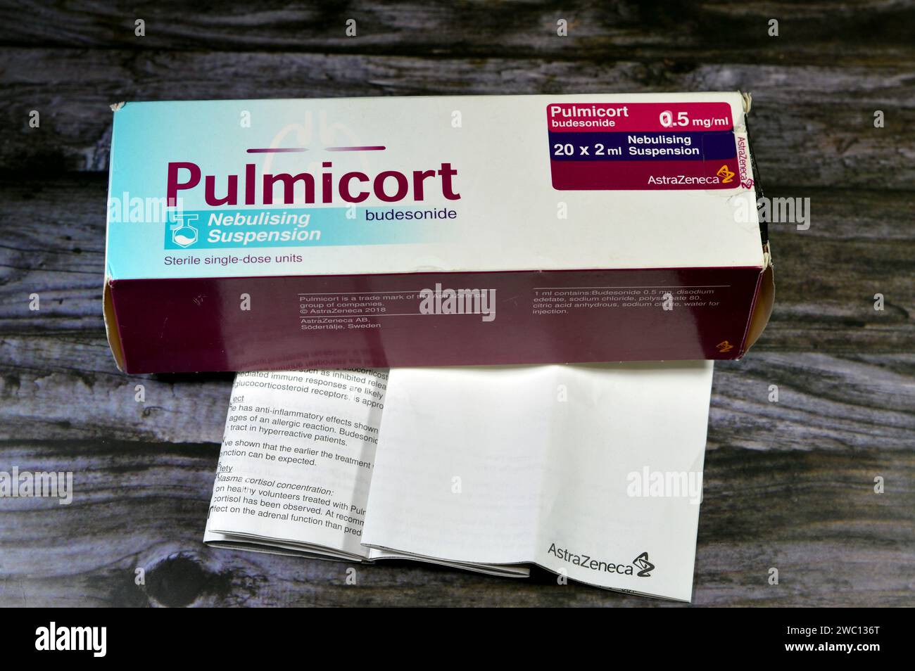 Cairo, Egypt, January 11 2024: Pulmicort nebulizing suspension ...