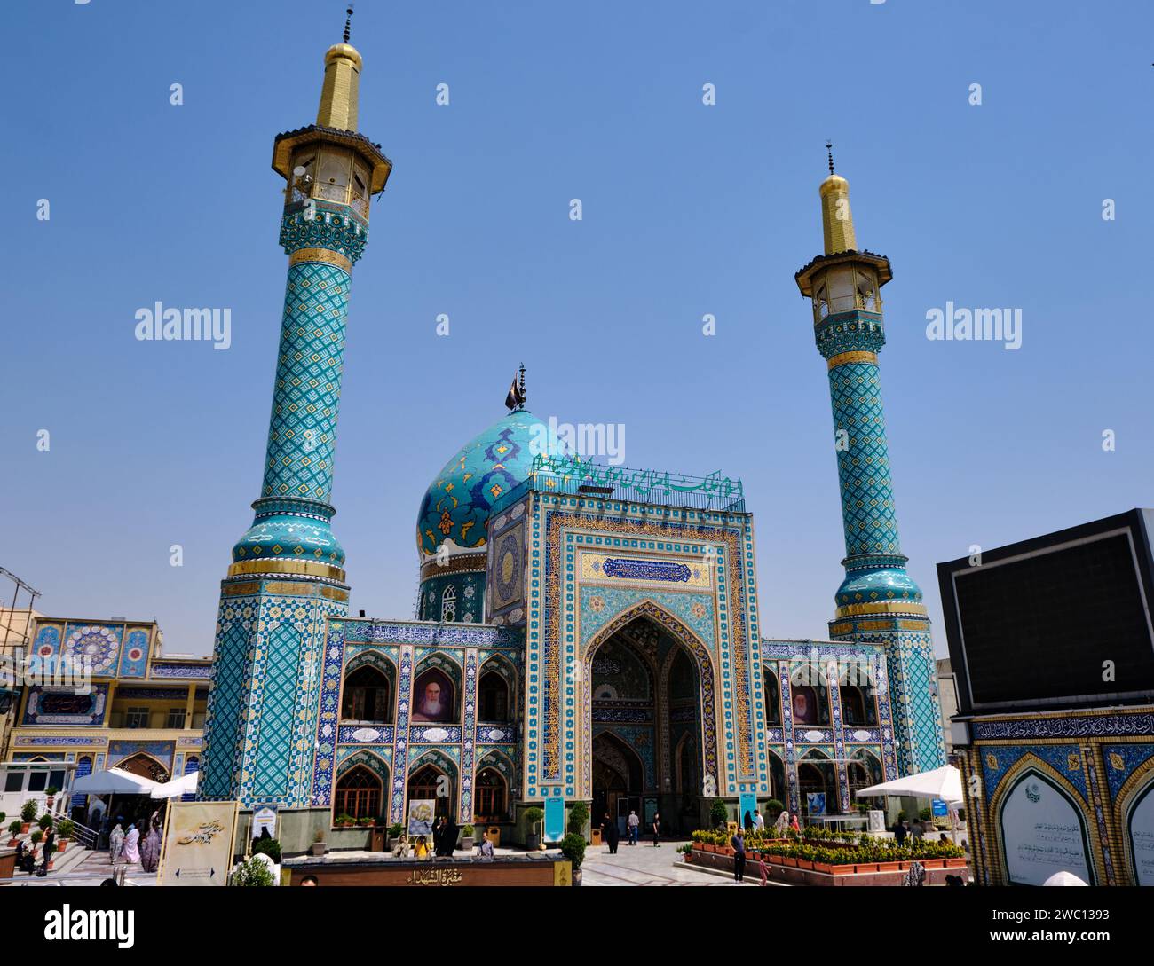 Tehran (Teheran), Iran 06.25.2023: Emamzadeh Saleh Mosque, traditional ...