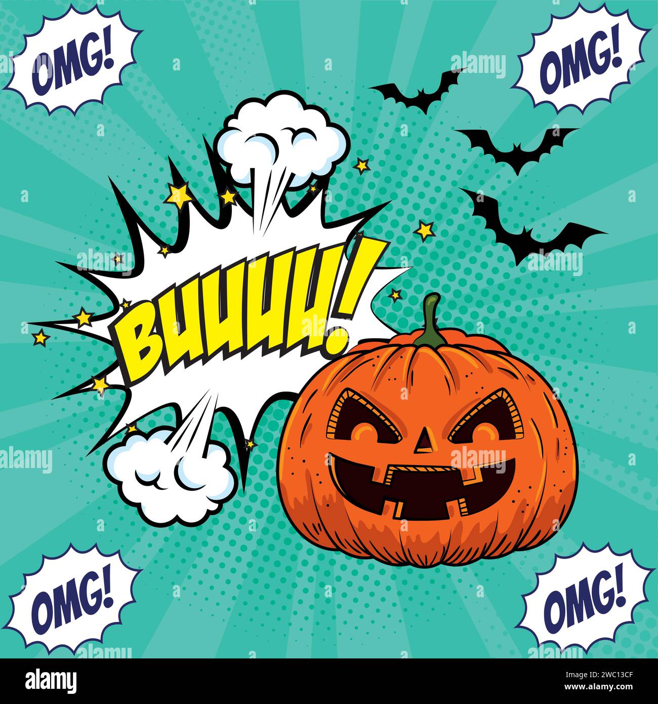 Cartoon jack lantern comic book Stock Vector Images - Alamy