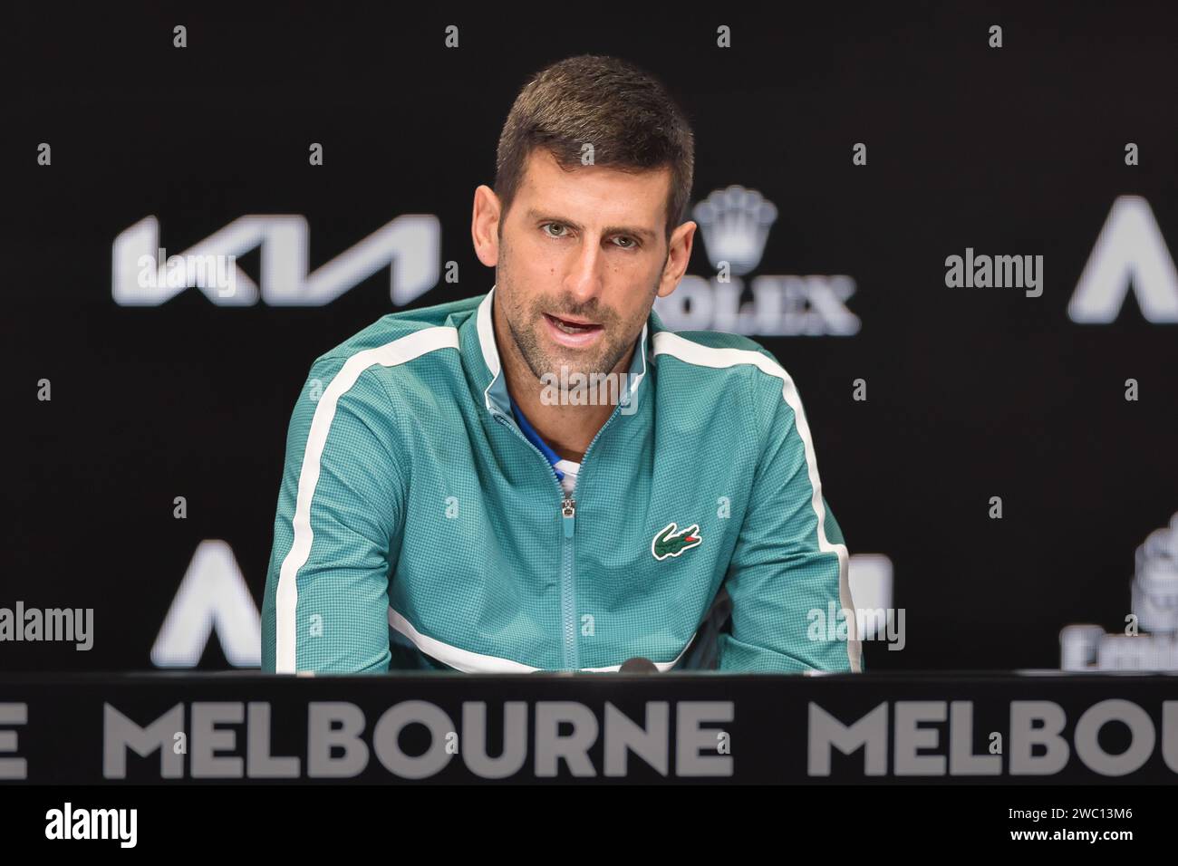 Djokovic australian open 2024 press hi-res stock photography and images ...