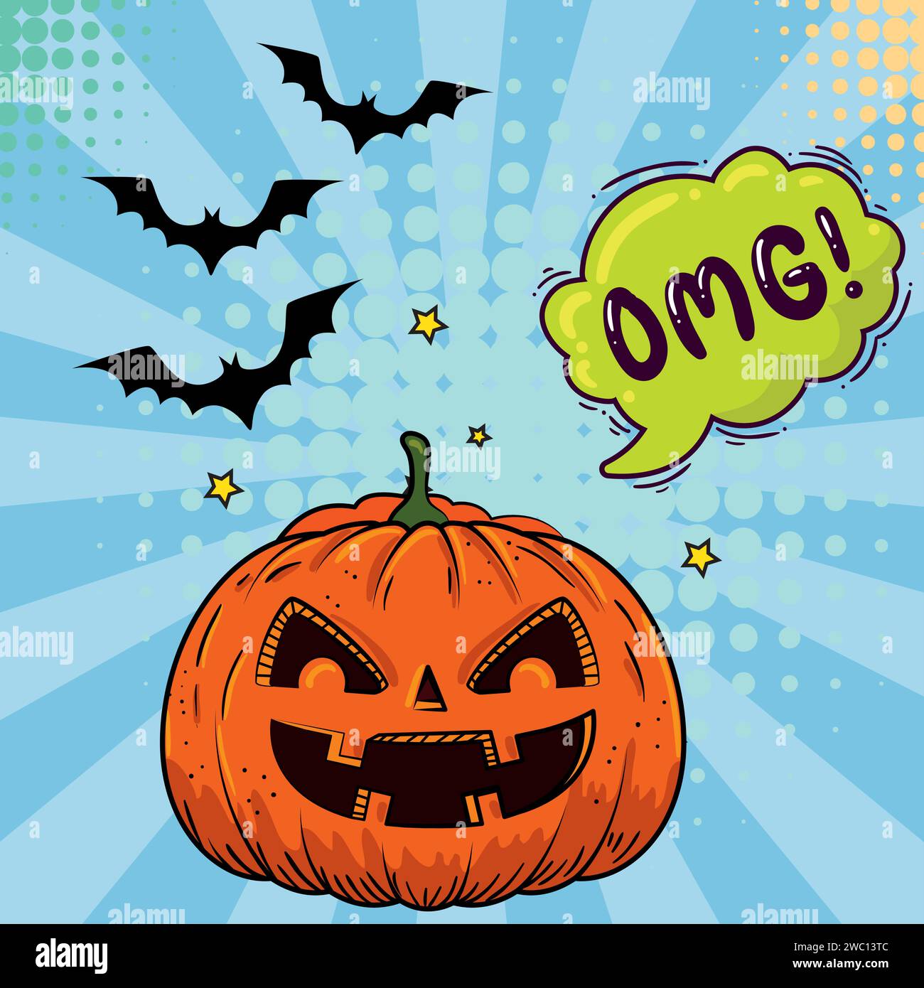 Cool pumpkin comic book hi-res stock photography and images - Alamy