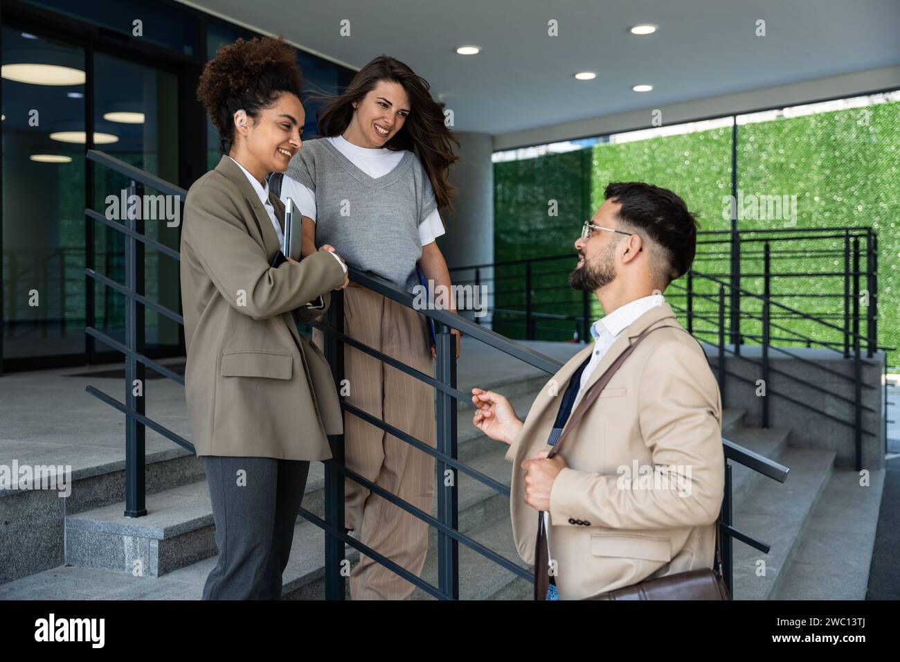 Group of young business people product strategy experts waiting for ...