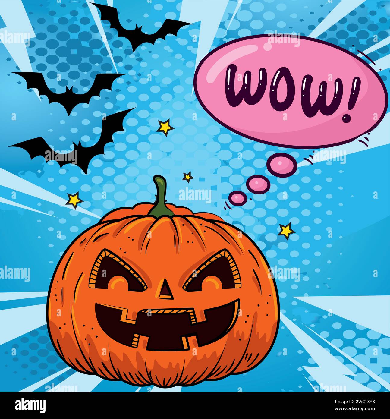 Cartoon jack lantern comic book Stock Vector Images - Alamy