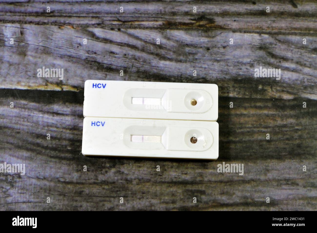 Negative test result of HCV blood sample rapid screening test ...