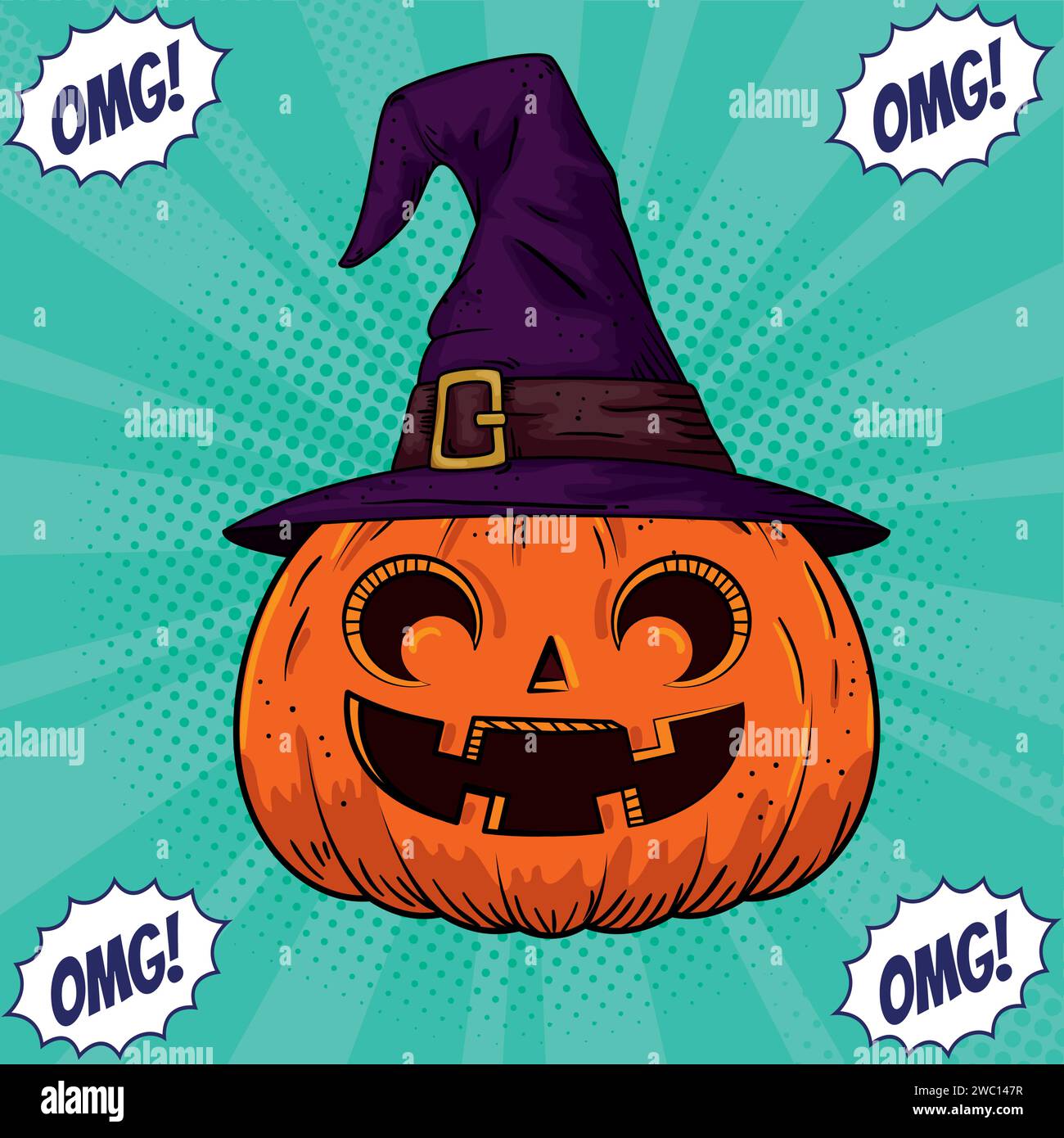 Cartoon jack lantern comic book Stock Vector Images - Alamy