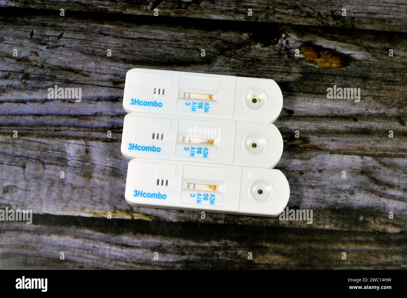 Cairo, Egypt, January 11 2024: Artron Rapid blood test cassette kit for ...