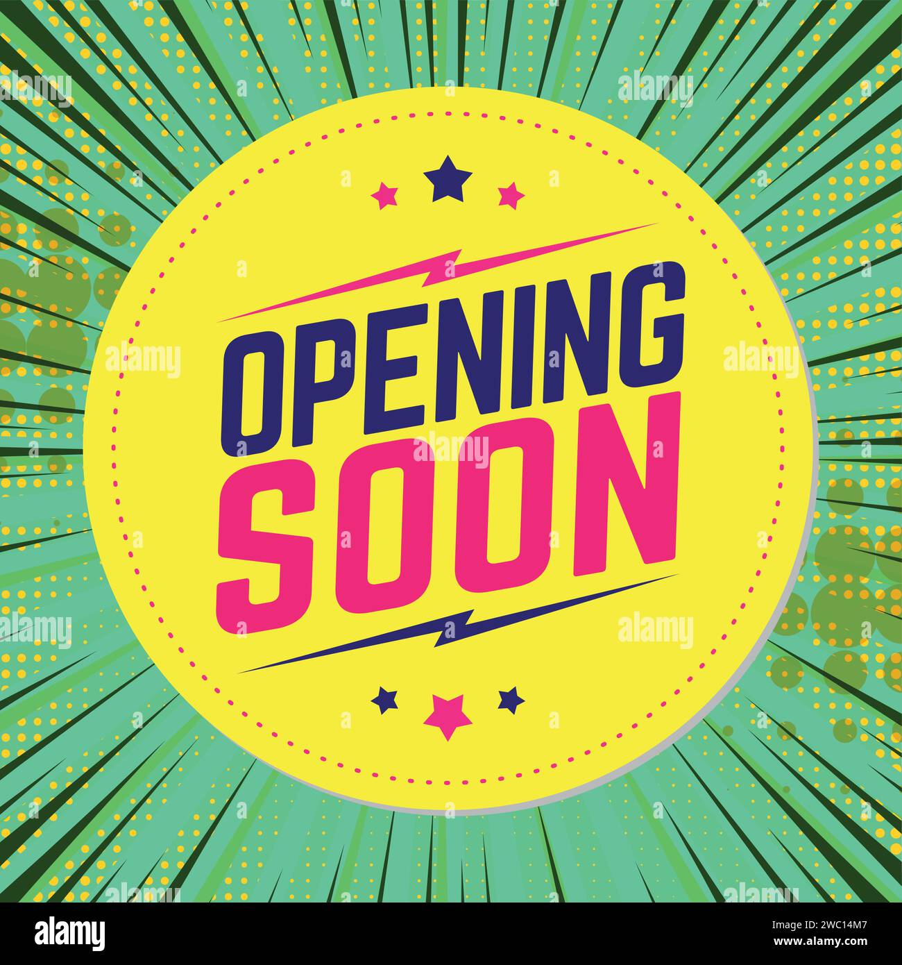 Openning soon bubble speech pop art style vector image Stock Vector ...