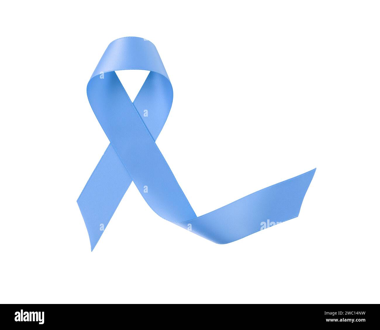 Blue awareness ribbon isolated on white background, element Stock Photo ...