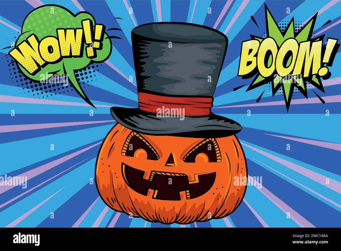 Cool pumpkin comic book Stock Vector Images - Alamy