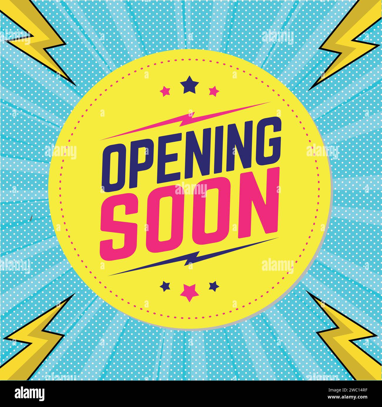 Opening soon vector vectors hi-res stock photography and images - Alamy