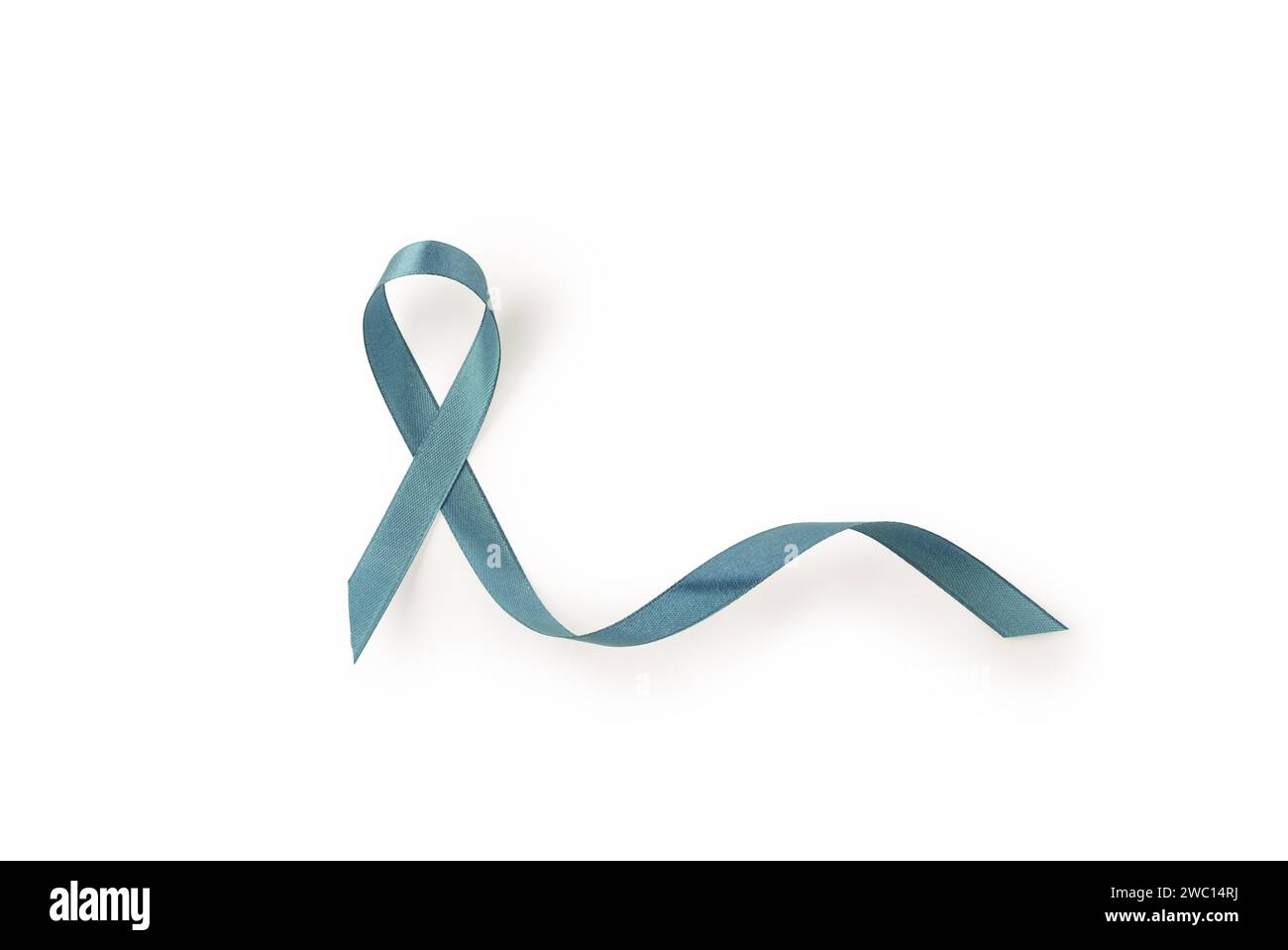 Blue awareness ribbon isolated on white background, element Stock Photo ...