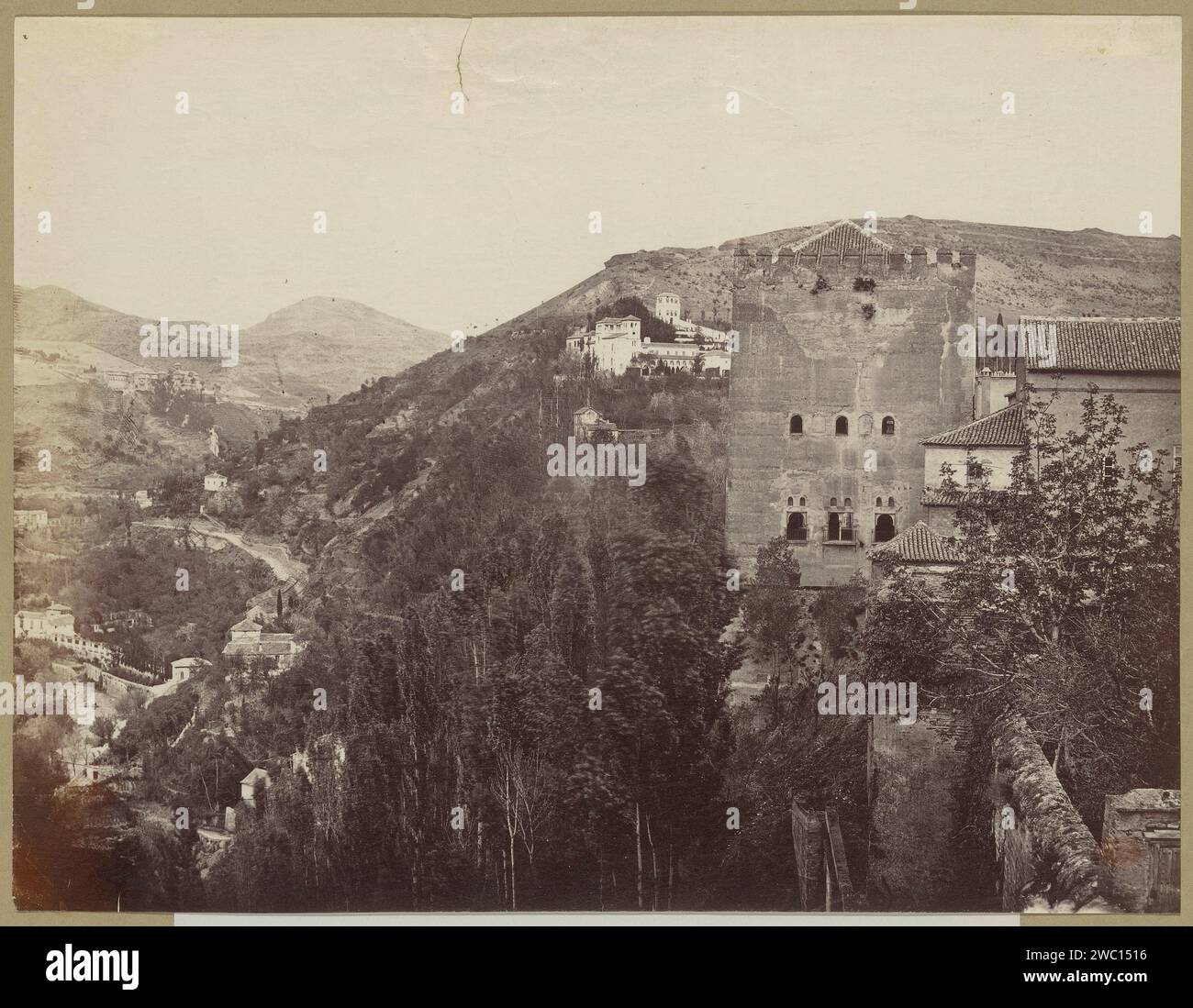 View of the Alhambra in Granada, Anonymous, 1851 - c. 1890 photograph ...