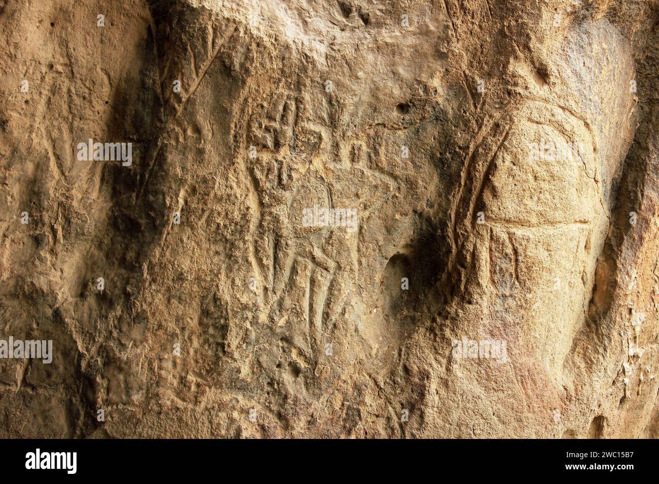 Azerbaijan. 05.15.2017 Ancient stone paintings in the Gobustan region ...
