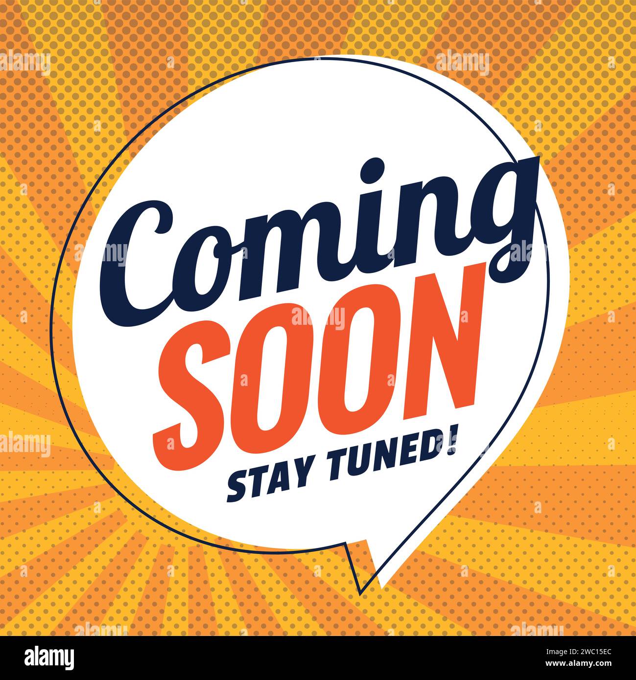 coming soon bubble speech pop art design vector Stock Vector Image ...