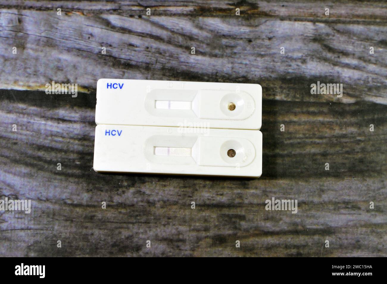 Negative test result of HCV blood sample rapid screening test ...