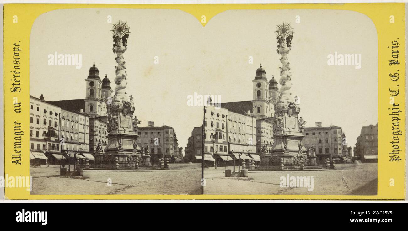 Trinity column on the Hauptplatz in Linz, Charles Gaudin, 1868 ...