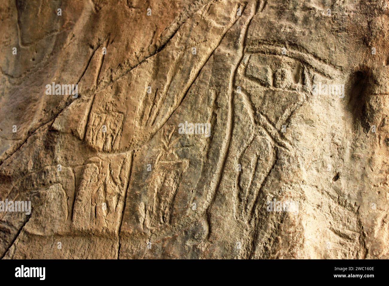 Azerbaijan. 05.15.2017 Ancient stone paintings in the Gobustan region ...