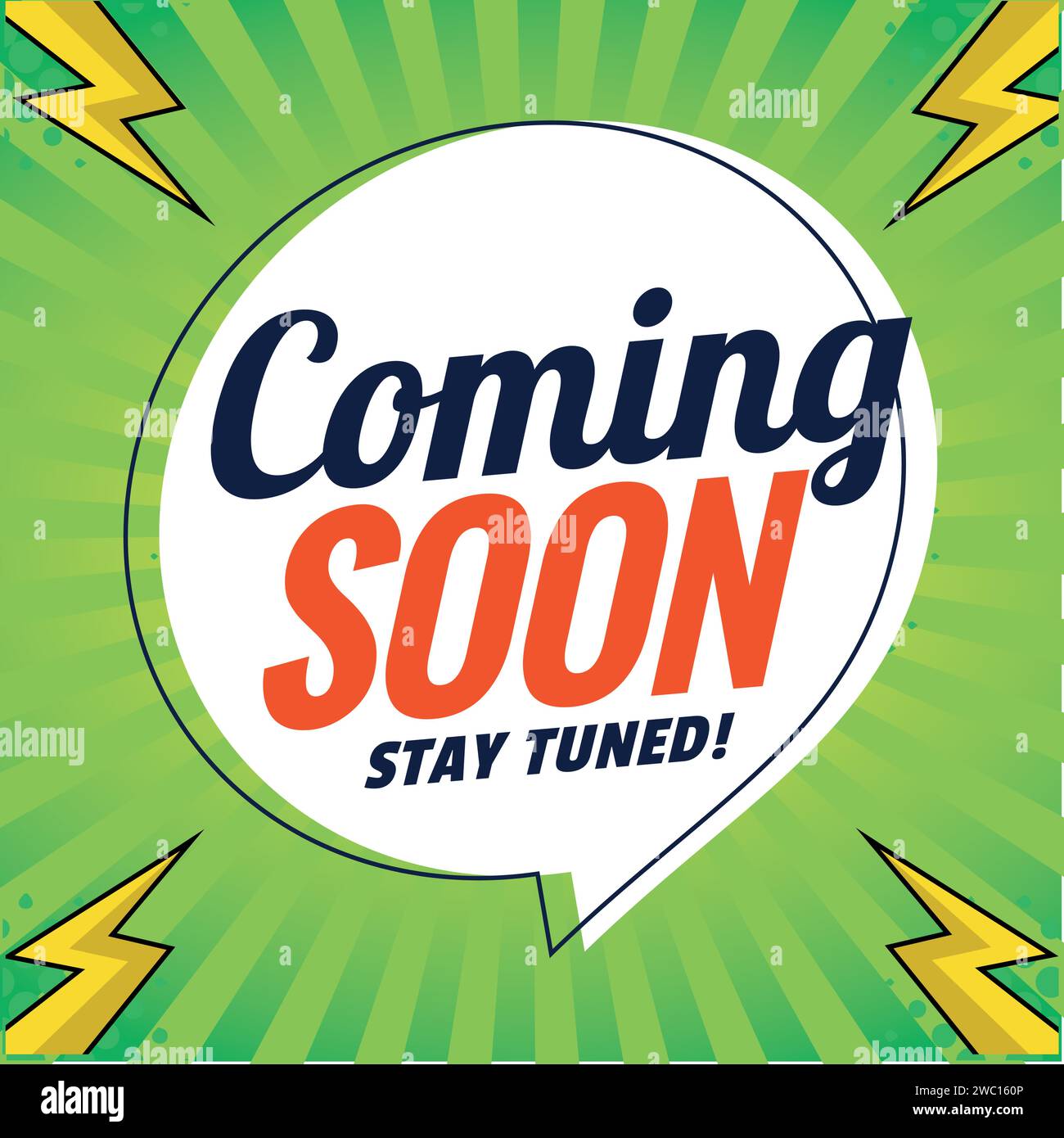 coming soon bubble speech pop art design vector Stock Vector Image ...