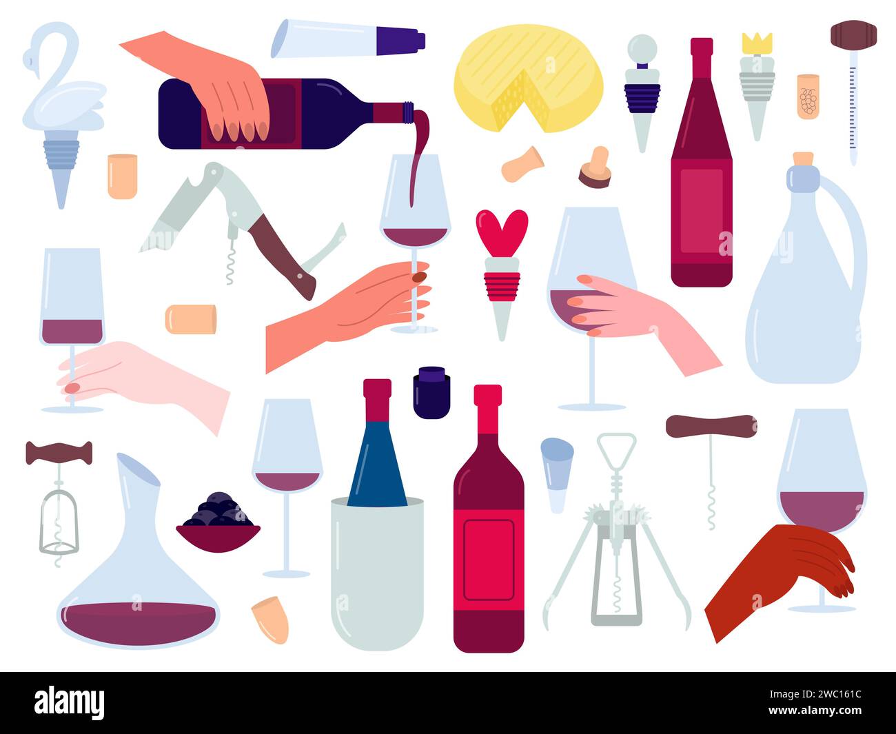 Bottle set design flat Stock Vector Images - Alamy