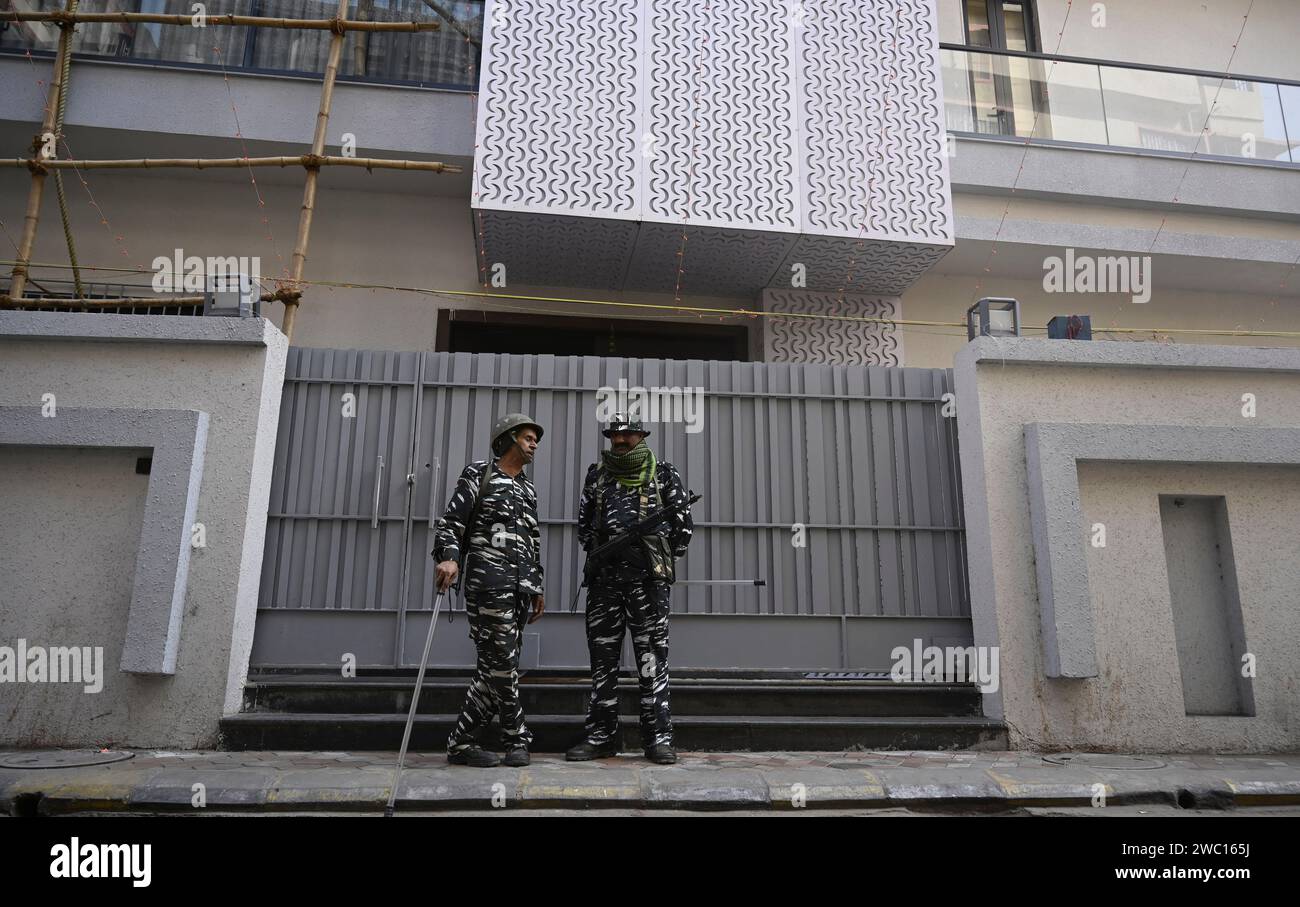 Kolkata, India. 12th Jan, 2024. KOLKATA, INDIA - JANUARY 12: Central Security Personnel during a ...