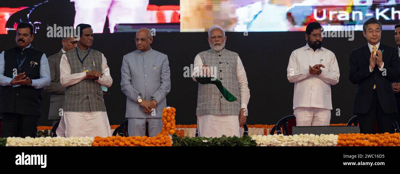 NAVI MUMBAI, INDIA - JANUARY 12: Prime Minister Narendra Modi during ...