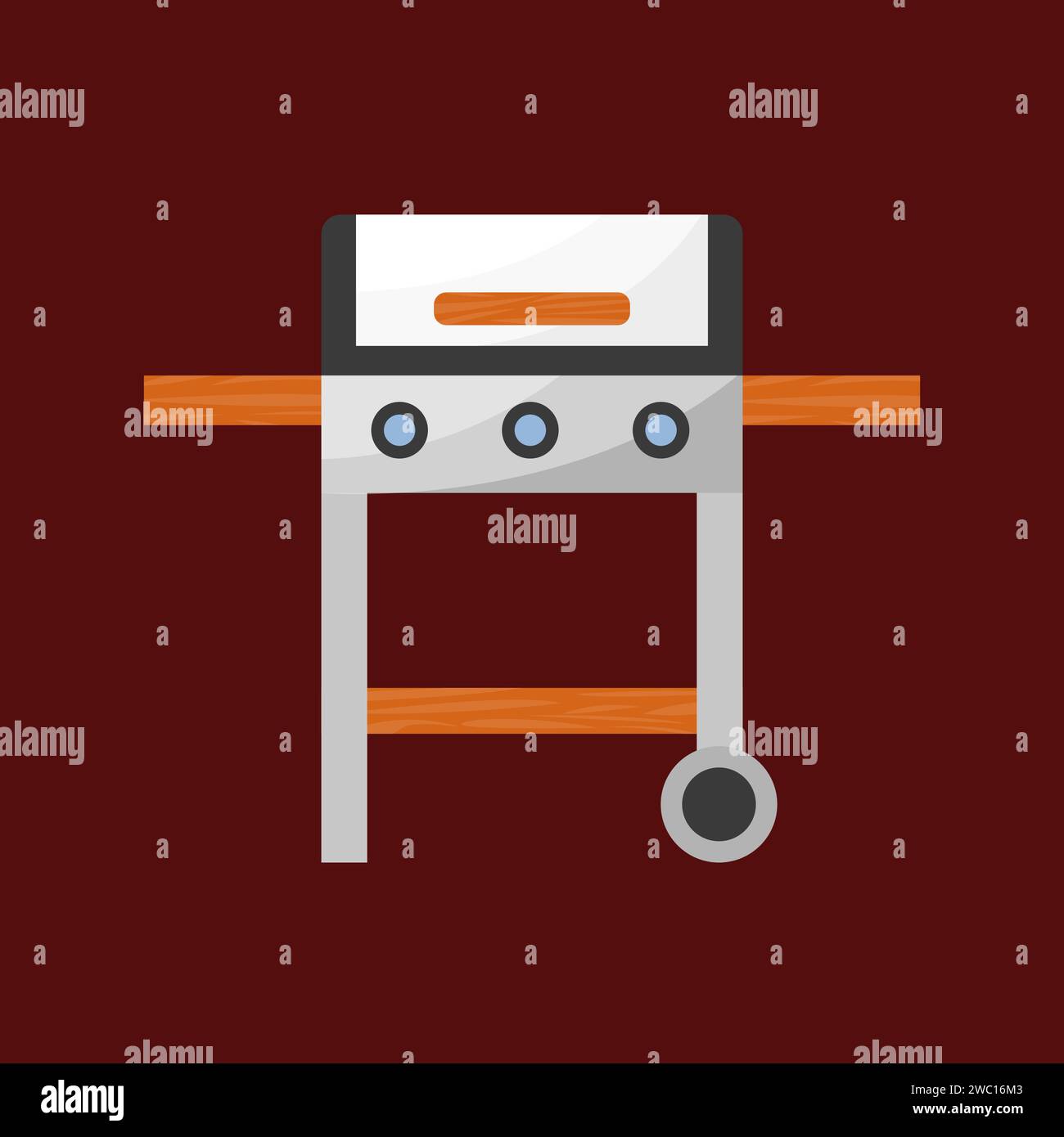Barbecue Grill flat style Stock Vector Image & Art - Alamy