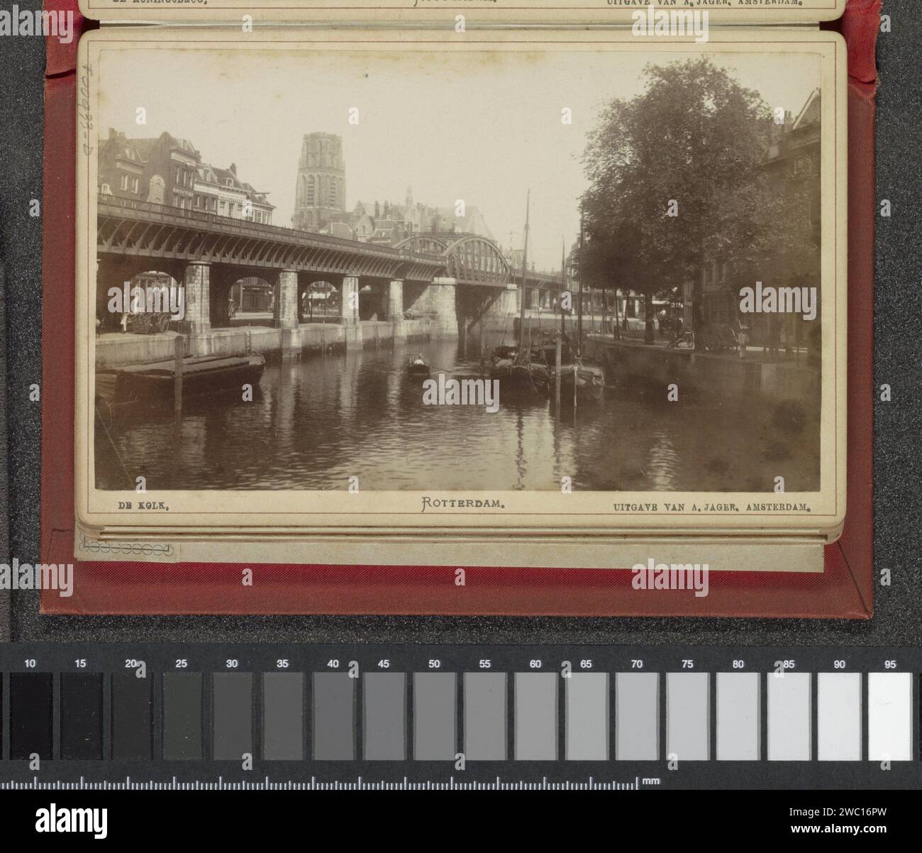 View of the Kolk in Rotterdam with railway viaduct, c. 1860 - c. 1900 ...