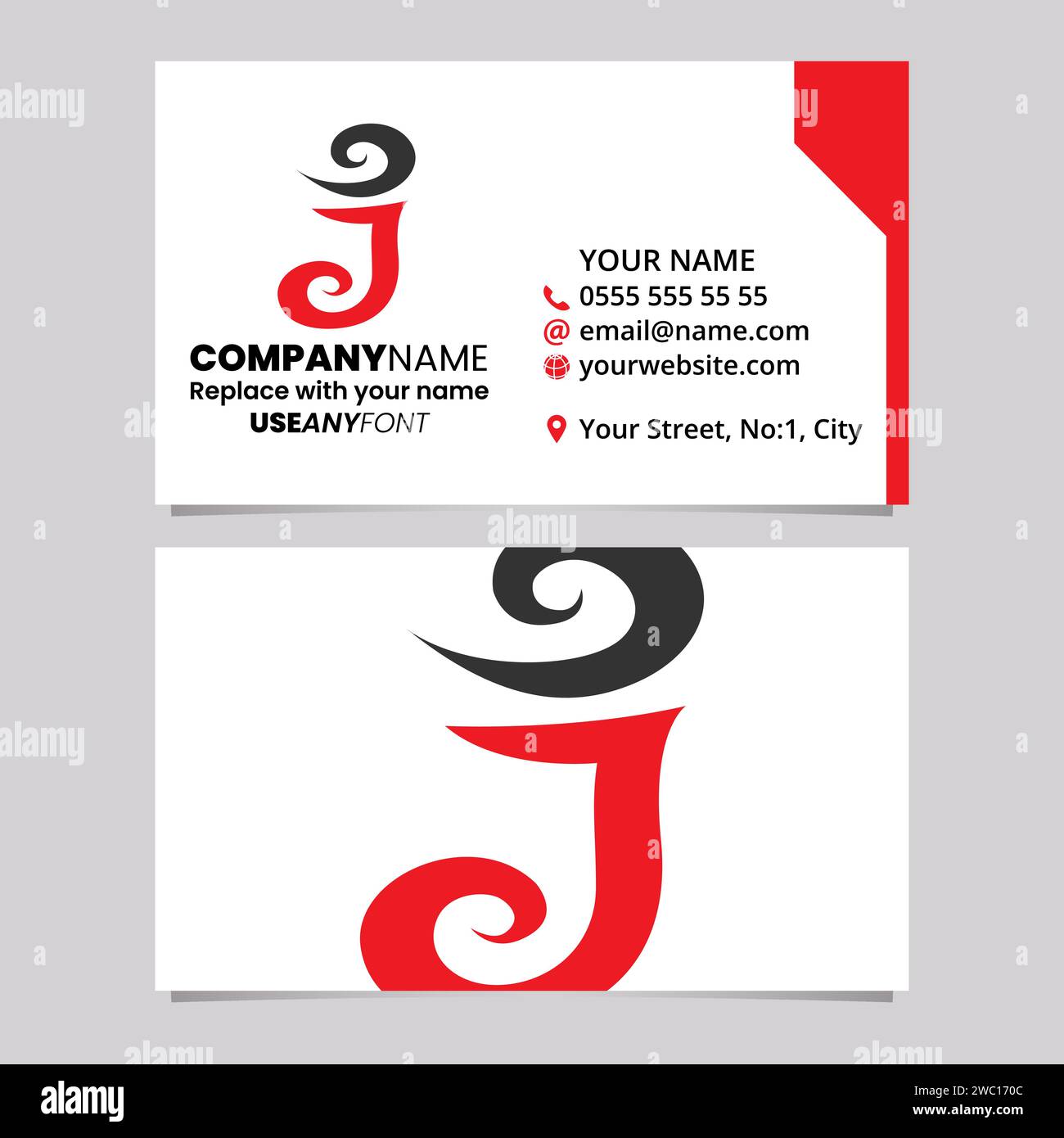 Swirly design text template Stock Vector Images - Alamy
