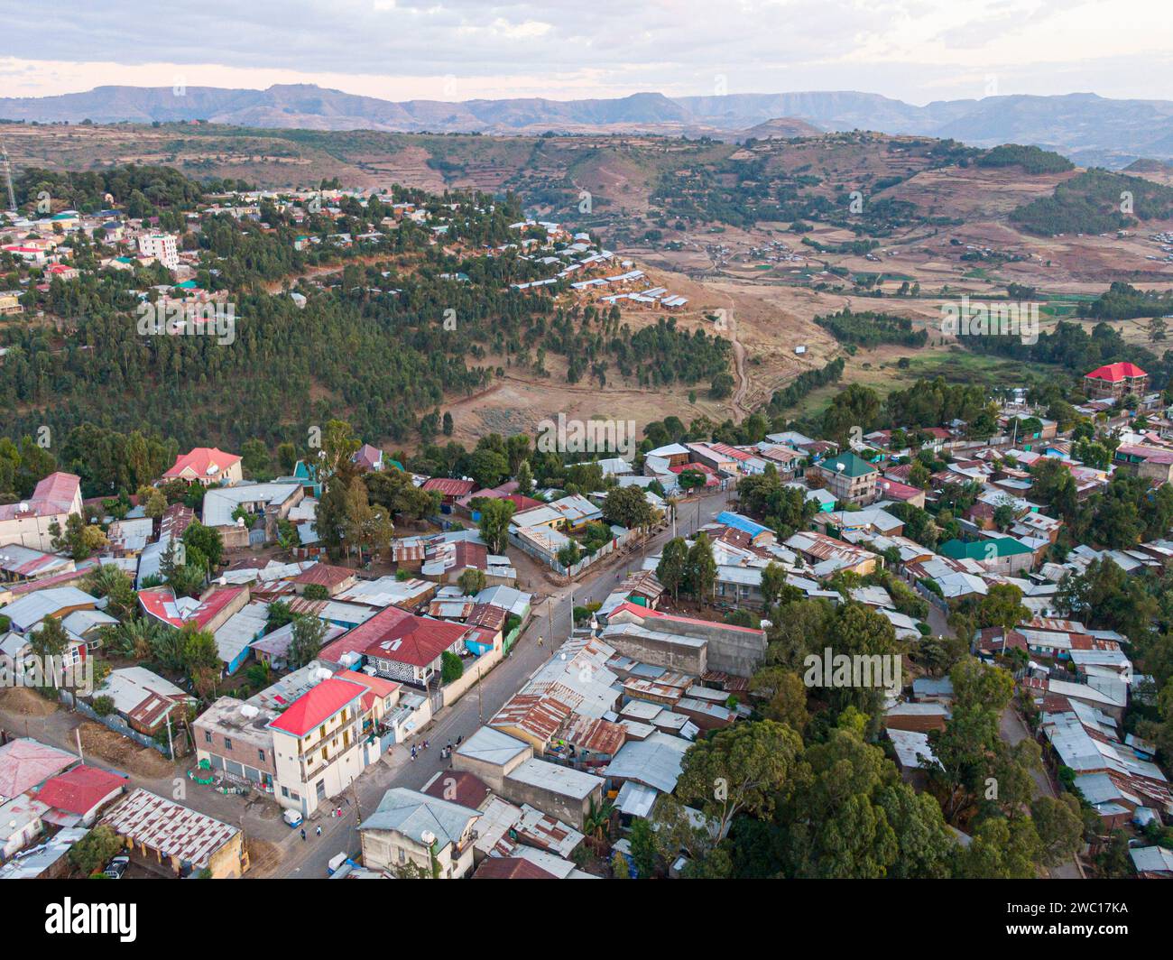 Aerial view of Gondar town city, Ethiopia Stock Photo - Alamy