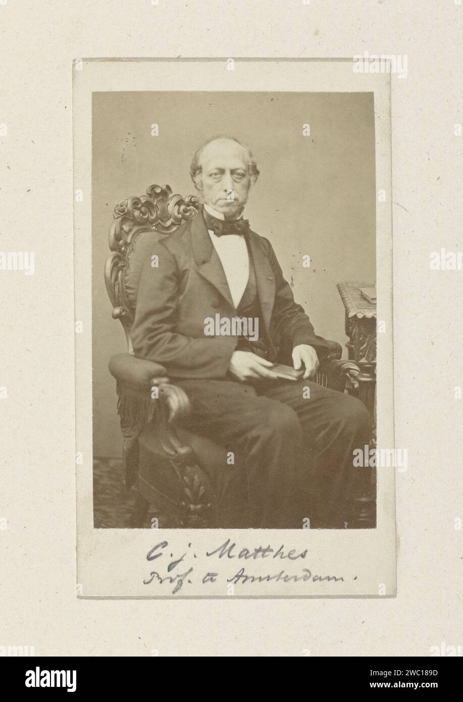 Portrait van Professor C.J. Matthes, Anonymous, 1860 - 1880 Photograph ...