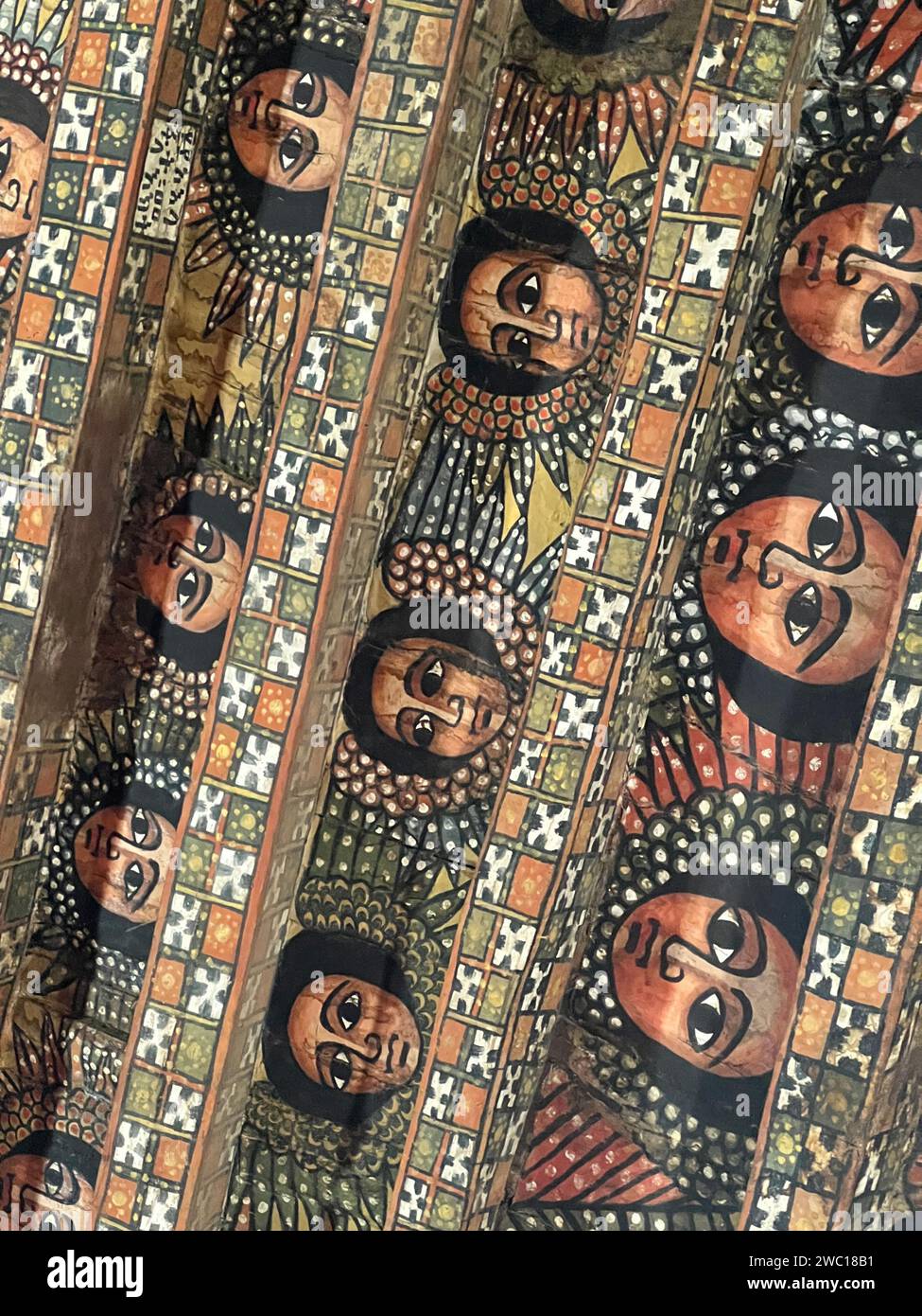 Gondar, Ethiopia, January 19th, 2023 - The ceiling of the Church of ...