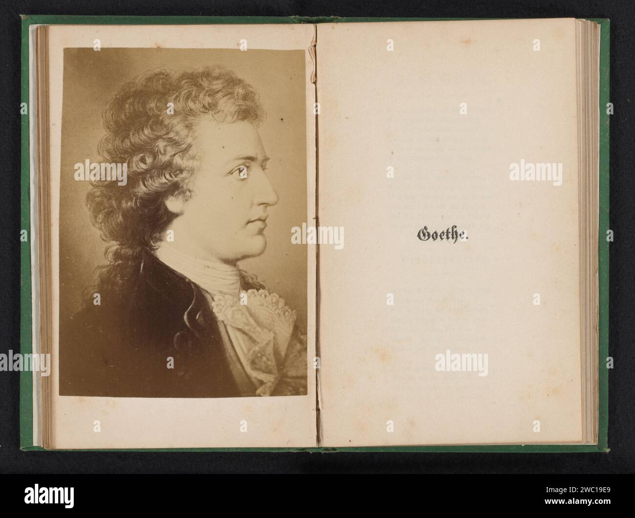 Photo production of a painted portrait of Johann Wolfgang von Goethe ...