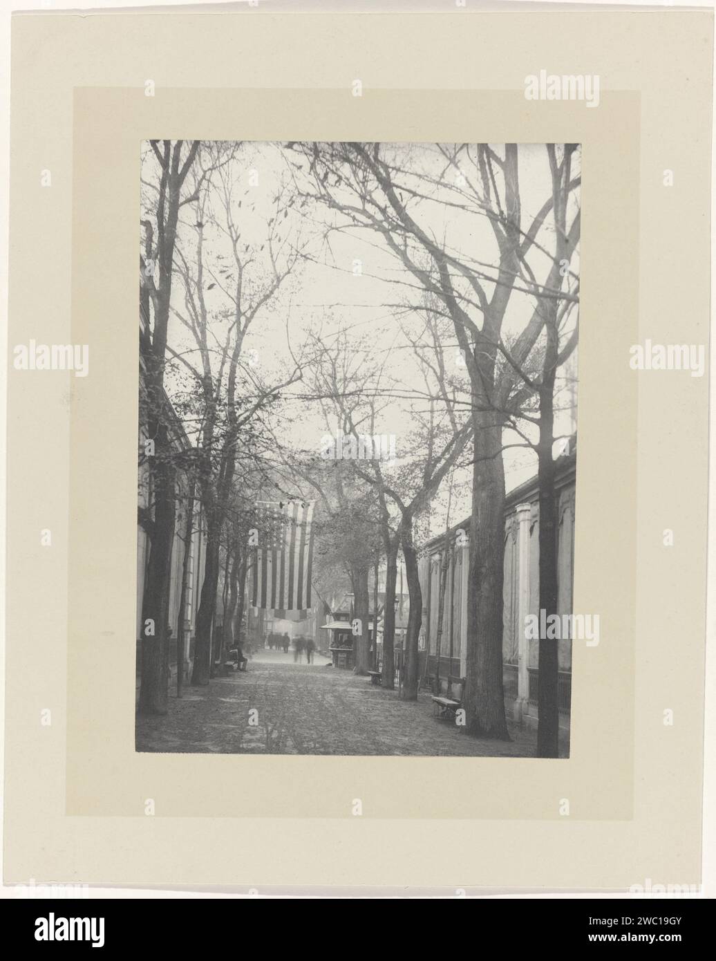 View of the American pavilion with American flag on the Exhibition ...