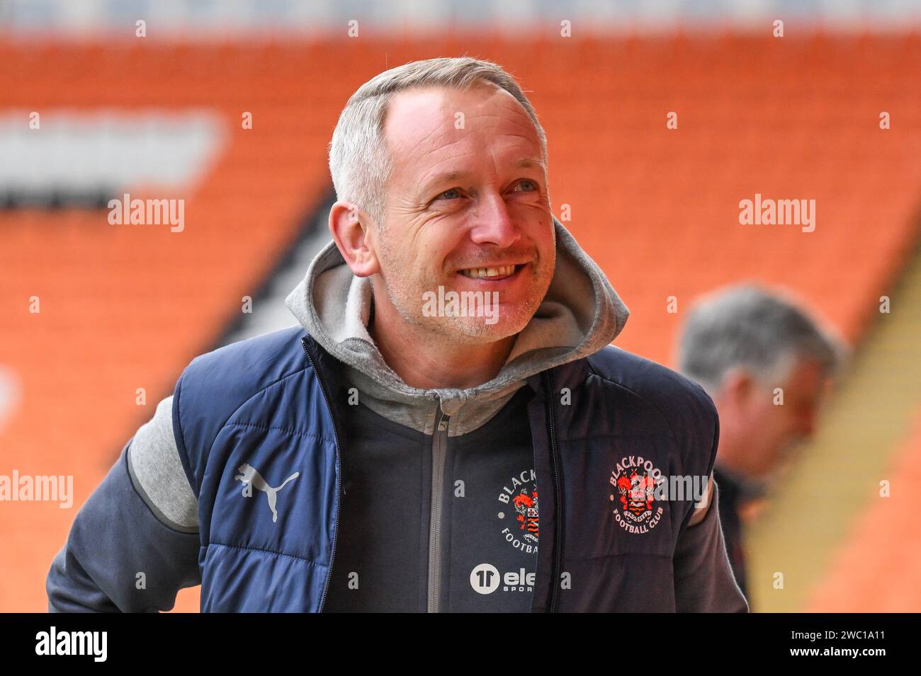 Neil Critchley Manager of Blackpool arrives ahead of the Sky Bet League ...