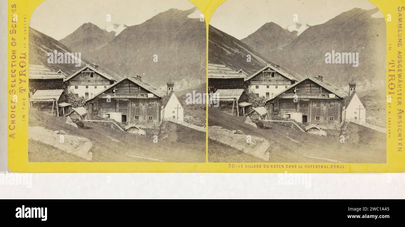 View of the village of Rofen in the Rofental, Tirol, William England ...