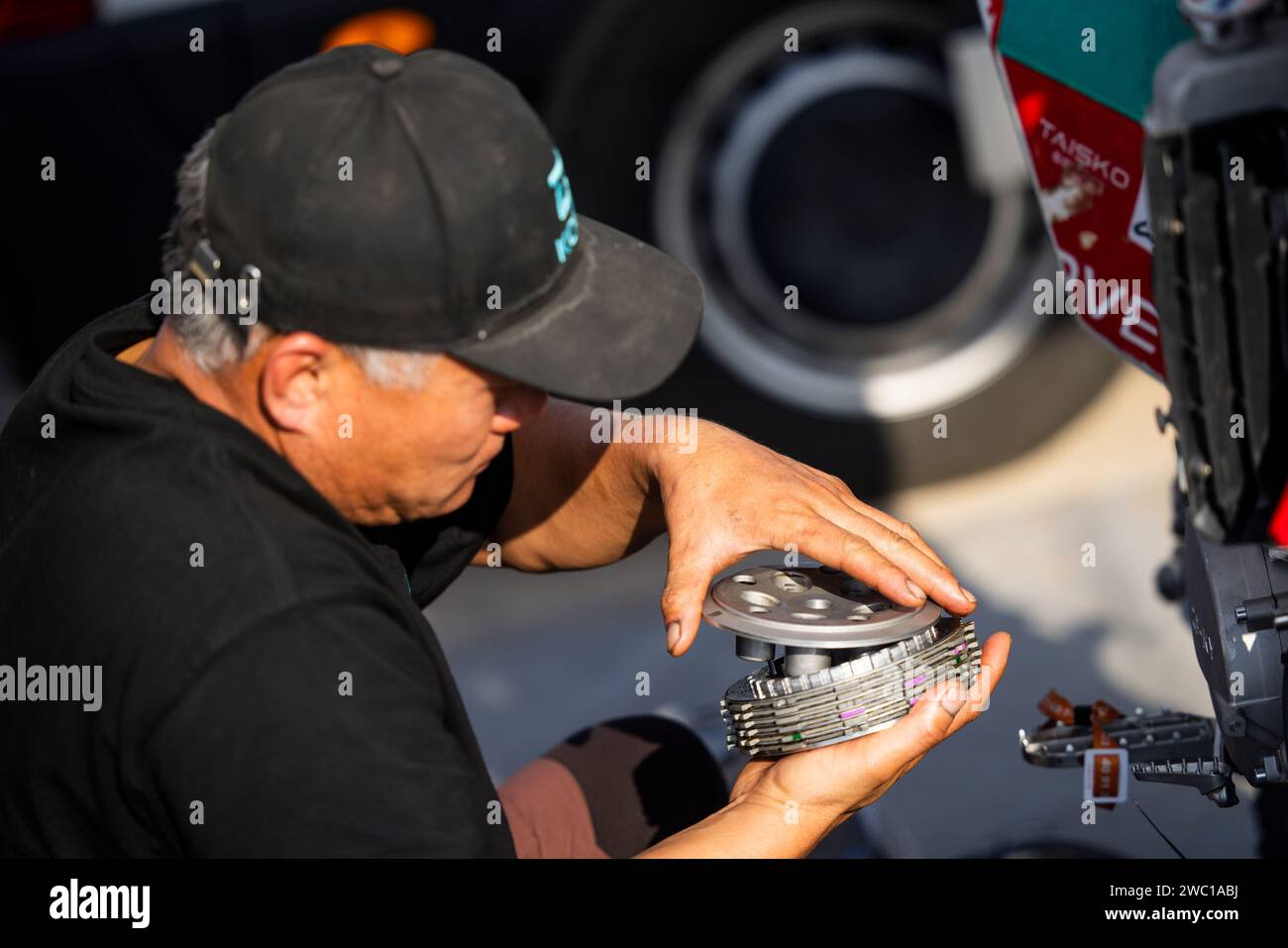 Riyadh, Arabie Saoudite. 13th Jan, 2024. KOVE, mechanic, mecanicien during the rest day of the ...