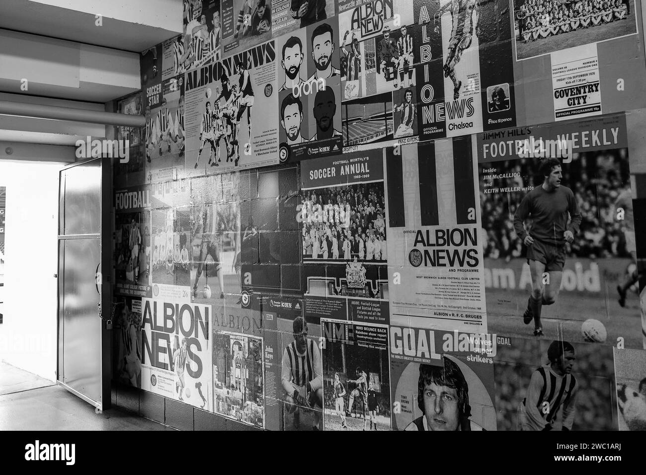 West Bromwich, UK. 13th Jan, 2024. Wall murals at the entrance to the ...