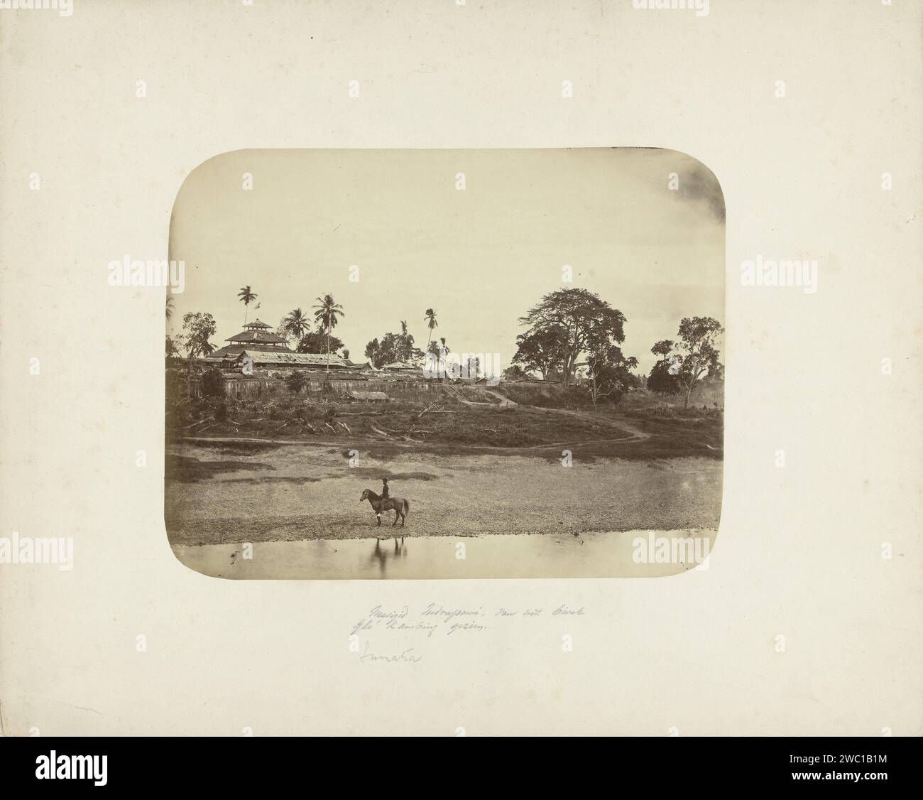 Mosque of Indrapuri, seen from Bivak Gle Kambing, Aceh, Anonymous, 1870 ...